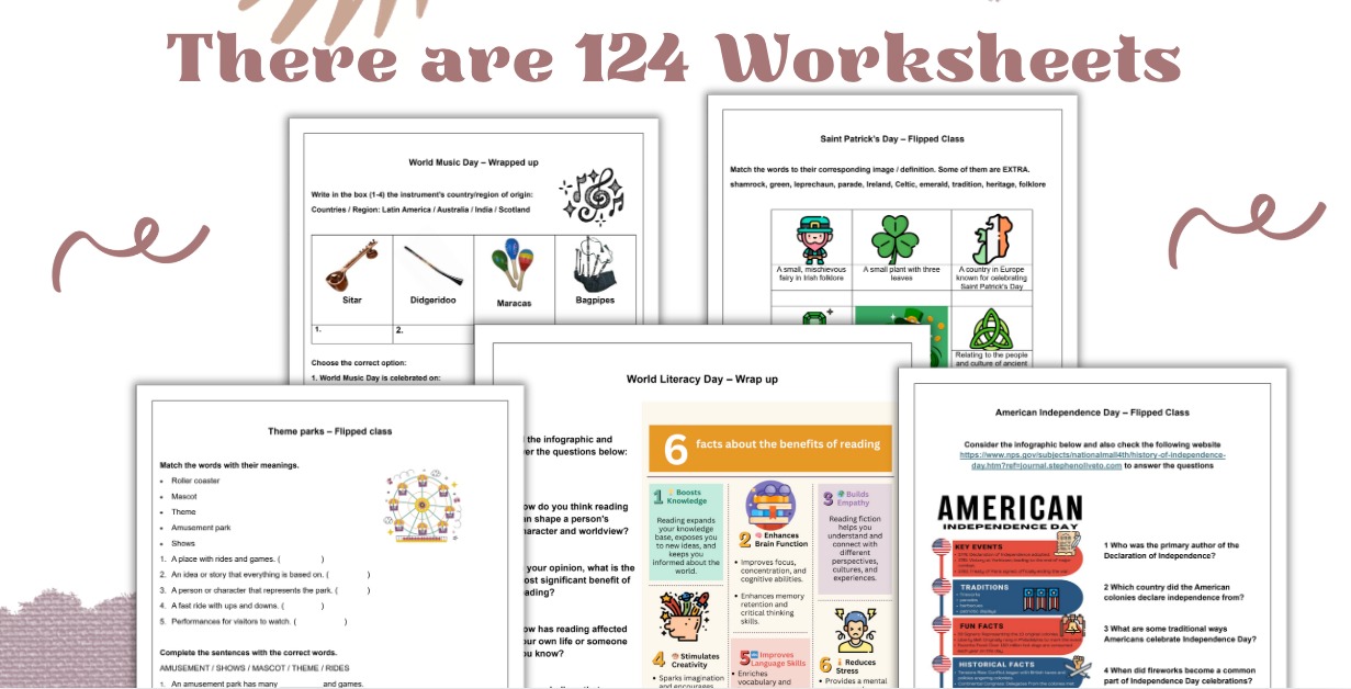 Worksheets – Ready to use lessons